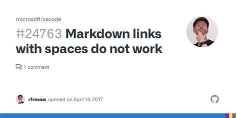 Markdown Links With Spaces Do Not Work · Issue 24763 · Microsoft
