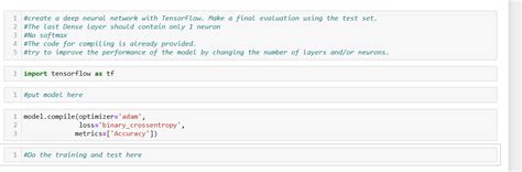 Solved 1 Create A Deep Neural Network With TensorFlow Make Chegg Com