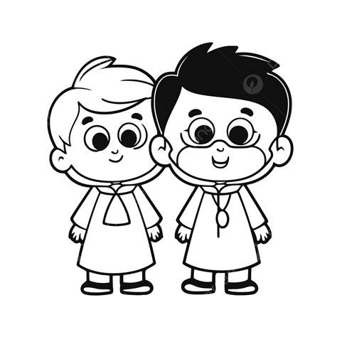 두 의사 아이 개요 스케치 드로잉과 의사 문서 색칠 페이지 벡터 기독교 그림 기독교 개요 기독교 스케치 Png 일러스트 및 벡터 에 대한 무료 다운로드 Pngtree