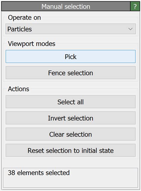 Manual Selection — Ovito User Manual 3140 Documentation