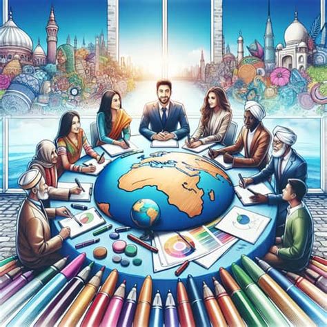 Globalization Poster Unity In Diversity Vibrant Design With Global