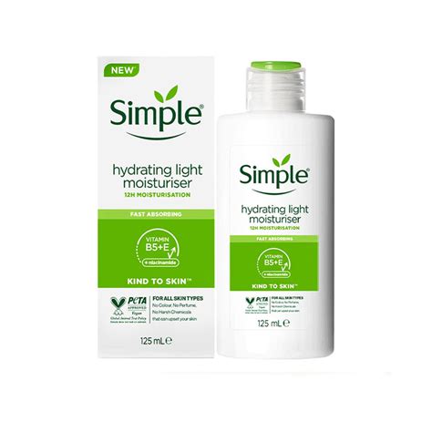 کرم مرطوب کننده و آبرسان سیمپل مدل 12 ساعته لایت حجم 125 میل تیسمال