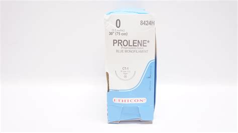 Ethicon 8424h 0 Prolene Blue Monofilament Ct 1 36mm 1 2c 30inch X