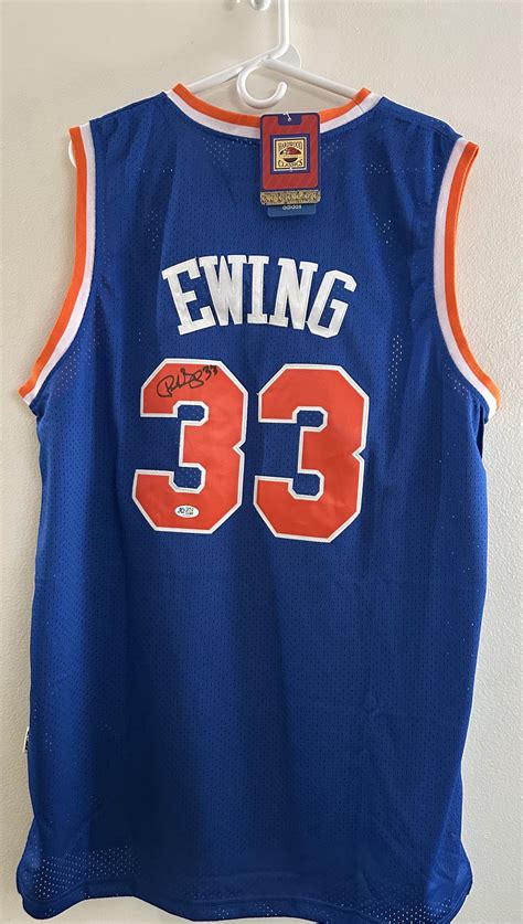 Patrick Ewing Signed New York Knicks Adidas Autographed Basketball
