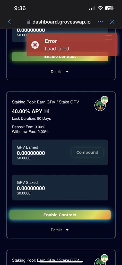Staking Error When Trying To Enable Contract Need Help R