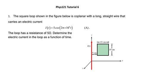Solved The Square Loop Shown In The Figure Below Is Coplanar Chegg Com