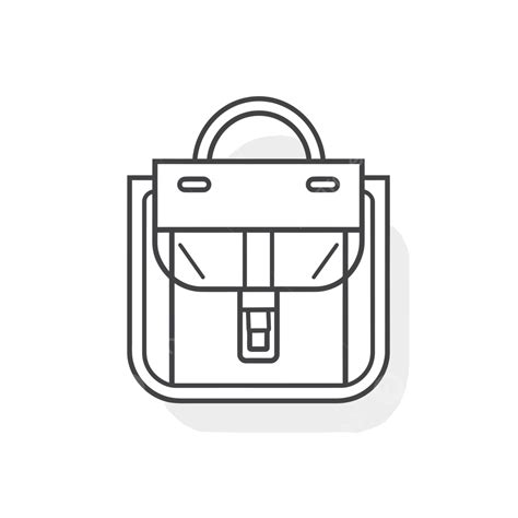 흰색 배경에 가방이 있는 선형 아이콘 벡터 직계 아이콘 직업 가방 굵은 선 Png 일러스트 및 벡터 에 대한 무료 다운로드 Pngtree