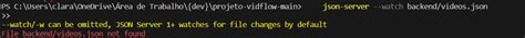 Me Ajuda Ta Dando Mensagem De Erro Na Hora De Fazer O Json Server