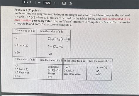 Solved Problem 1 33 Points Write A Complete Program In C