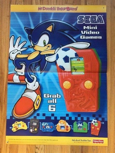Sega Mcdonalds Happy Meal Poster 2003 2 Feet By 3 Feet Free