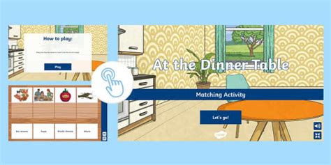 Te Reo Māori At The Dinner Table Interactive Matching