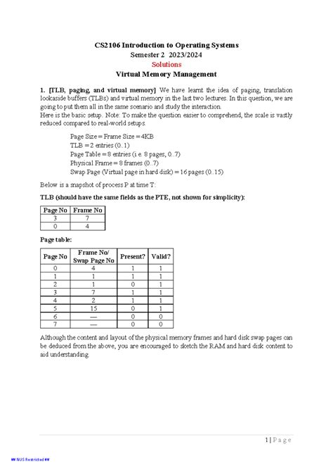 tutorial 08 sol 1 p a g e cs2106 introduction to operating systems