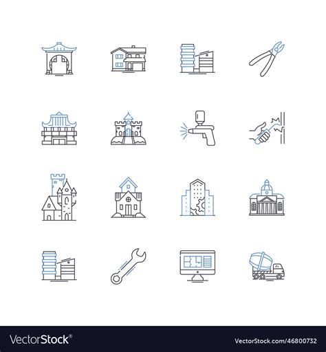 modeling line icons collection runway fashion vector image