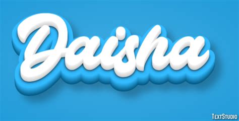 Daisha Blue 3d Text Effect Generator