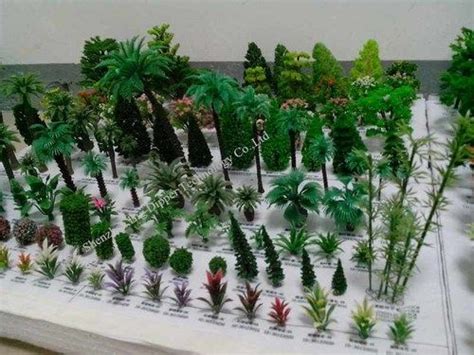 Plastic And Iron Wire Mini Model Trees And Tree Trunks For Architectural Model Layout At Best