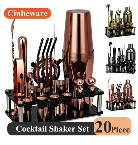칵테일 바텐더 완벽한 전문 보스턴 셰이커 음료 키트 믹서 세트 접대용 가정용품 2 개 티몬