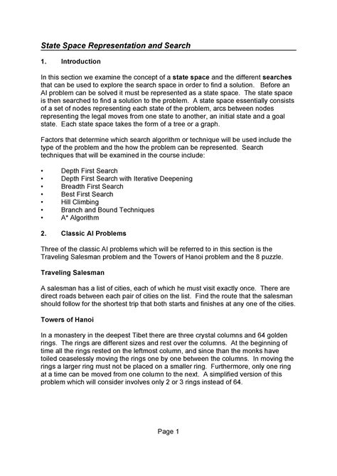 problem solving as state space search introduction in this section we