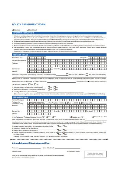 Free 51 Assignment Forms In Pdf Ms Word Xls