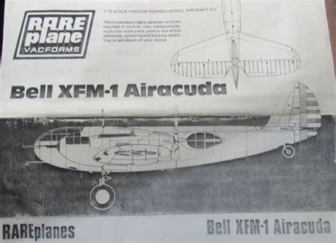 Rare Planes 1 72nd Scale Vacuformed Bell Xfm 1 Airacuda