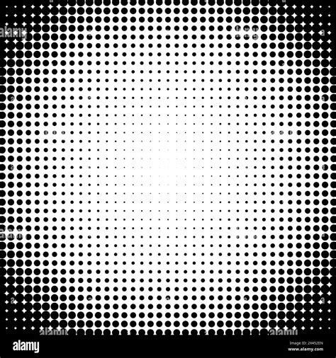 Halftone Circle Frame Halftone Dots Texture Vector Illustration Stock Vector Image And Art Alamy