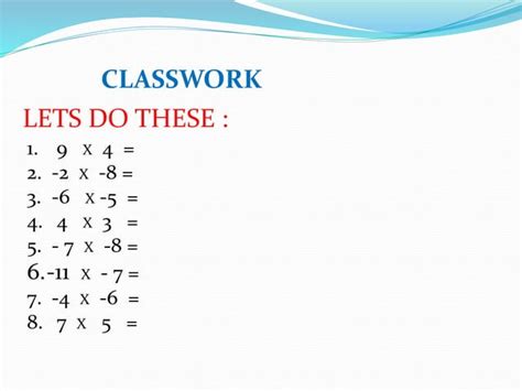 Multiplying Intergers Ppt