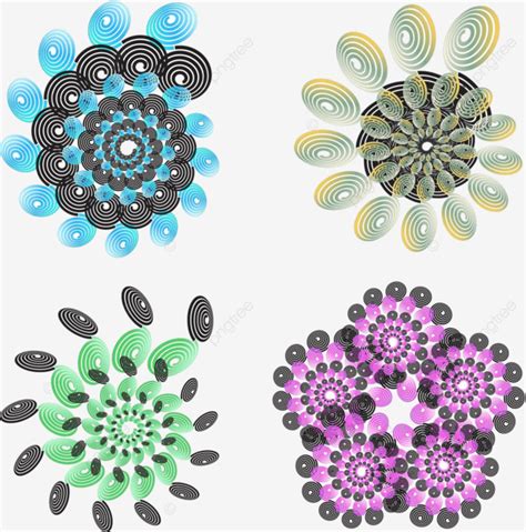 Vector Fractal Set Symbol Poster Creative Vector Symbol Poster