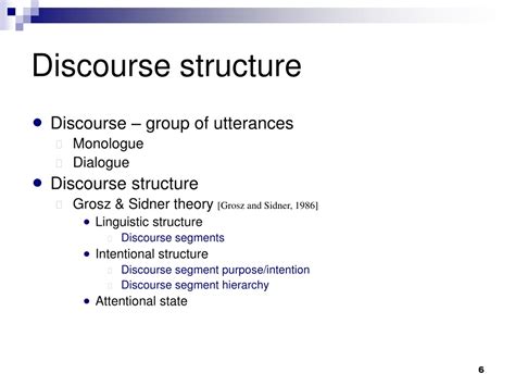 Ppt Applications Of Discourse Structure For Spoken Dialogue Systems