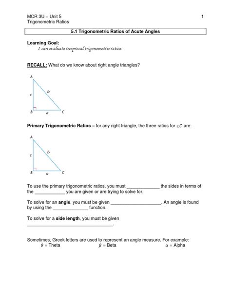 Grade 11 Functions Unit 5 Student Notes Pdf Trigonometric Functions Trigonometry Grade 11 Functions Unit 5 Student Notes Pdf Trigonometric Functions Trigonometry