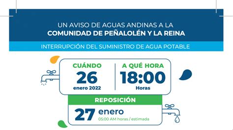 Aguas Andinas Informa Sobre Corte Programado De Agua Para El Miércoles
