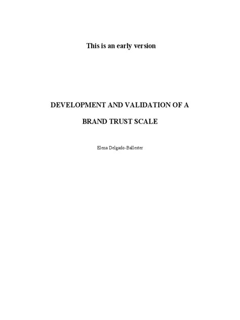 Pdf Development And Validation Of A Brand Trust Scale Dokumen Tips