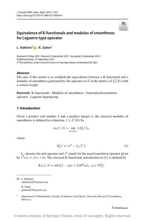 equivalence of k functionals and modulus of smoothness for laguerre