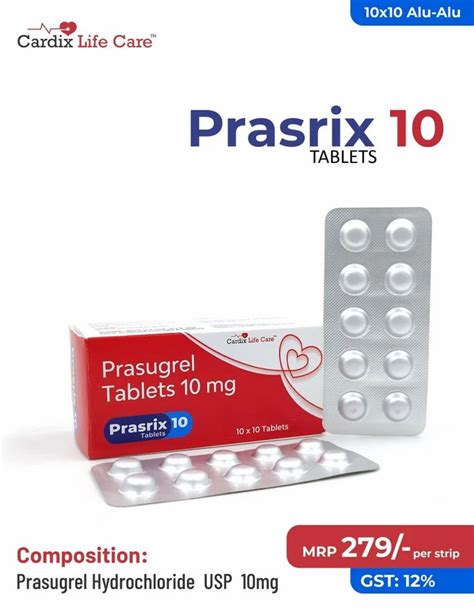 Prasugrel Tablets 10 Mg At Rs 2790box Prasugrel Tablets In Prayagraj