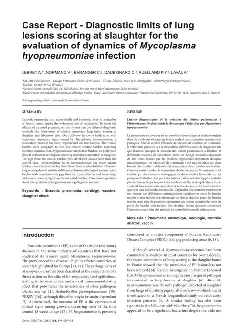 Pdf Case Report Diagnostic Limits Of Lung Lesions Scoring At · Atrophic Rhinitis