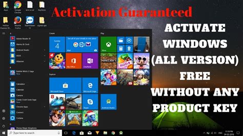 How Permanently Activate Windows 10 8 7 All Version Without Product Key Youtube