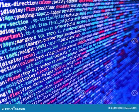 abstract modern virtual computer script developer working on source