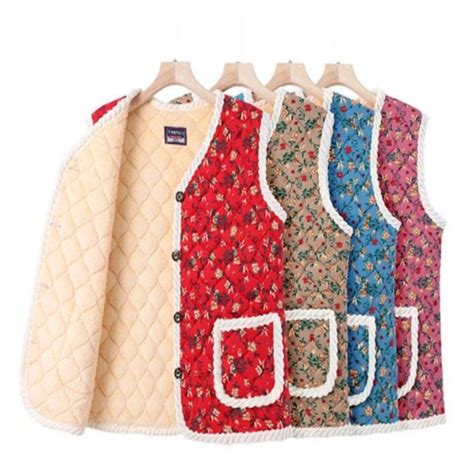 여성 할머니 방한 꽃무늬조끼 누빔 양털보온 김장조끼 믿고 사는 즐거움 Ssgcom