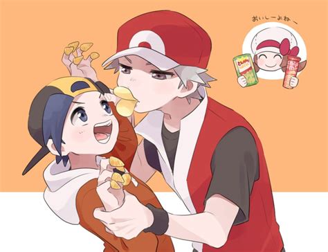 Red Ethan And Lyra Pokemon And More Drawn By Pumpkinpan Danbooru