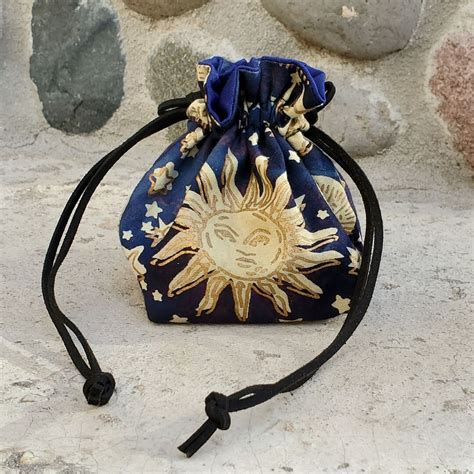 Sun And Stars Drawstring Bag Dnd Gaming Dice Pouch Small Coin Purse Rune Bag Jewelry Purse