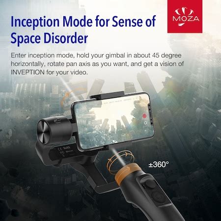 Moza 3 Axis Smartphone Gimbal Wireless Phone Charging 360°rotation Mg35