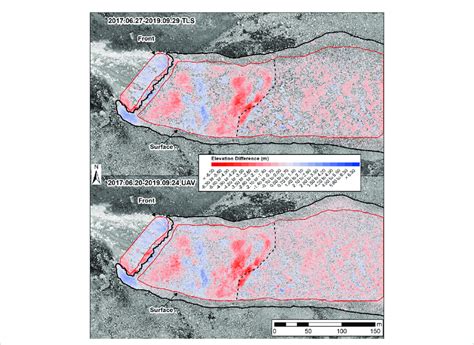 Elevation Difference Analyses Using Tls Upper And Uav Lower