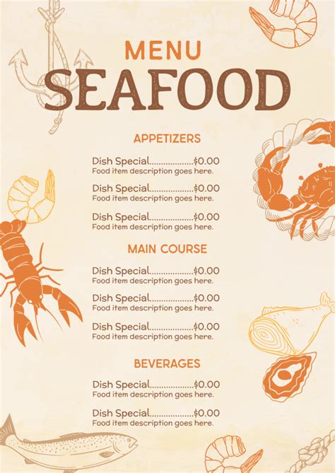 Rustic Seafood Restaurant Flyer Brandcrowd Flyer Maker