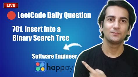 Leetcode Daily Problem Live 701 Insert Into A Binary Search Tree Youtube