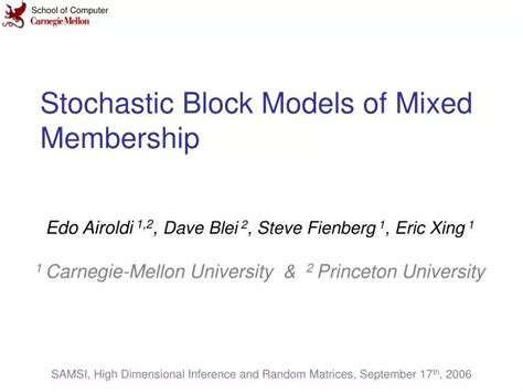 ppt stochastic block models of mixed membership powerpoint