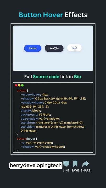 🌟 Button Hover Effect 2025 Style 💻 Trendy Ui Animation In 60 Seconds