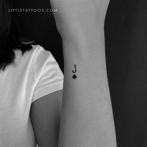 Small Jack Of Spades Temporary Tattoo Set Of 3 Little Tattoos