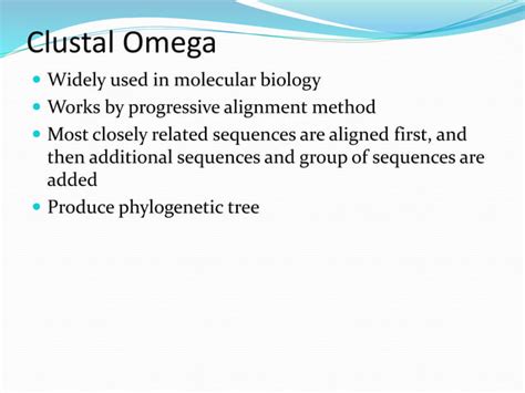 Multiple Alignment Sequence Using Clustal Omega Shumaila Riaz Pptx