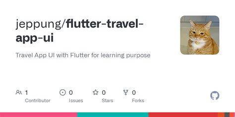 Github Jeppungflutter Travel App Ui Travel App Ui With Flutter For