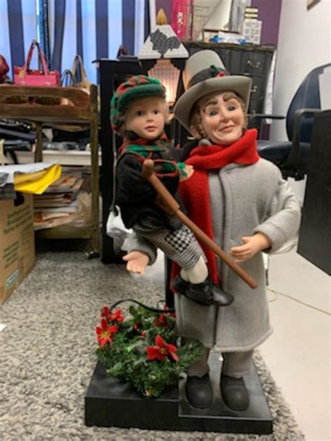 Bob Cratchit Tiny Tim Animated Decoration EstateSales Org