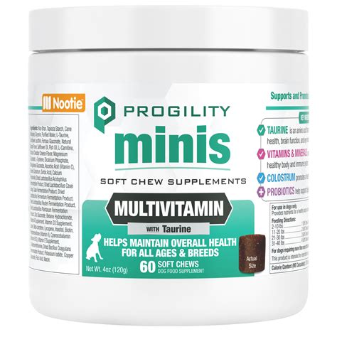 Progility Minis Multivitamin Soft Chew Supplements Helps Maintain Ov Nootie
