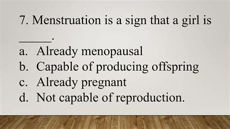 Summative Test Reproductive System 1 Pptx